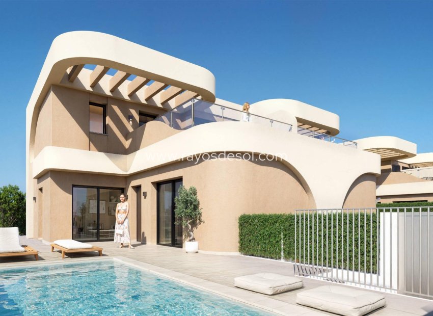 Moderne halfvrijstaande villa's in Daya Nueva met een eigentijds ...